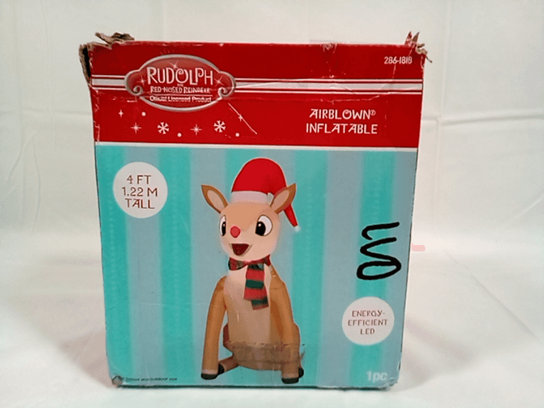 Rudolph The Red-Nosed Reindeer Airblown Inflatable - 4Ft/1.22m Tall ...