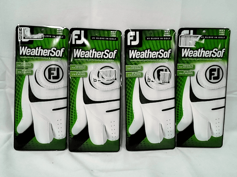 Assortment of 4 - FJ WeatherSof Men's Cadet (Left) Golf Gloves - Dutch Goat