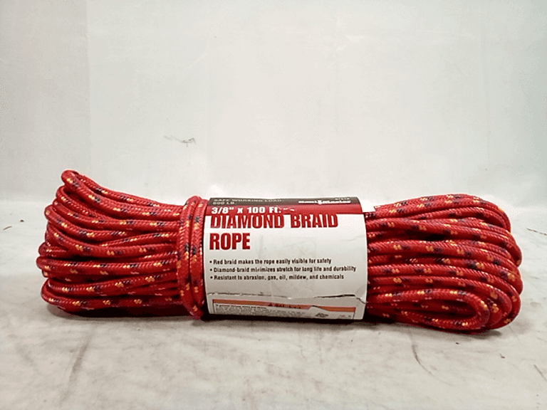 Haul Master 61678 3/8"x100' Diamond Braid Rope - Dutch Goat