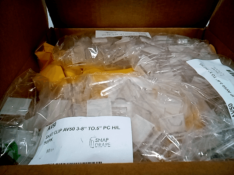 Snap Drape AV50 Skirting Clip, Type AV, Fits 3/8"-1/2" Edge, 50-Pack ...