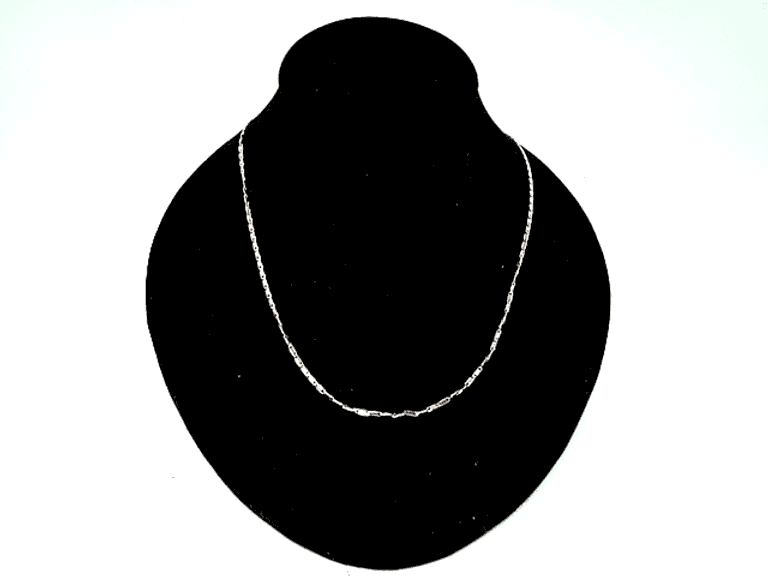 Cable Neck Chain Necklace, 18", Silver - Dutch Goat