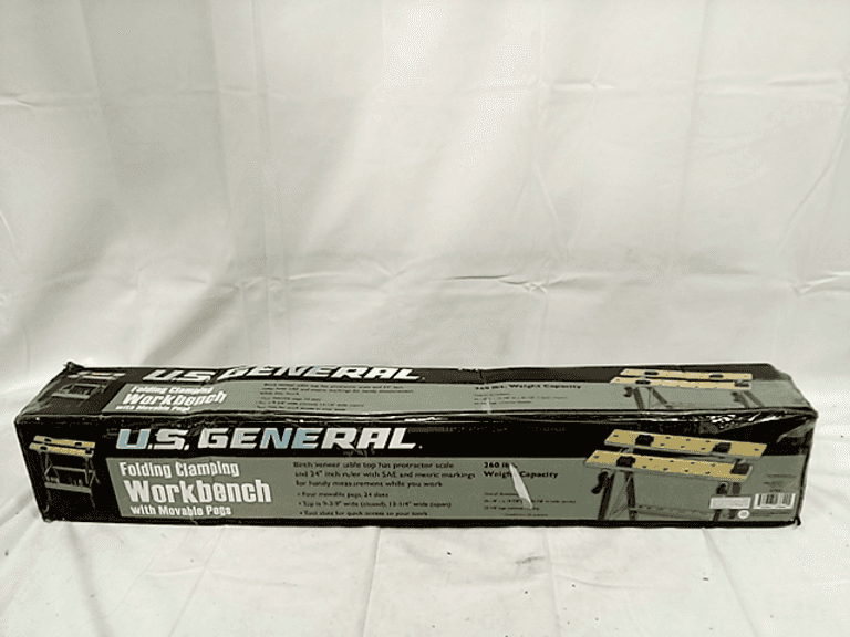 Folding Clamping Workbench with Movable Pegs - Dutch Goat