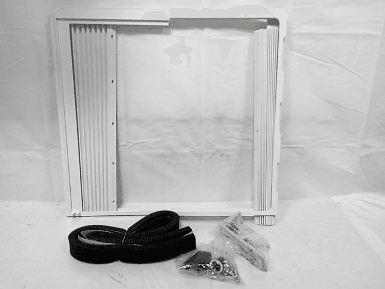 Window Air Conditioner Side Panels with Frame & Hardware - Dutch Goat