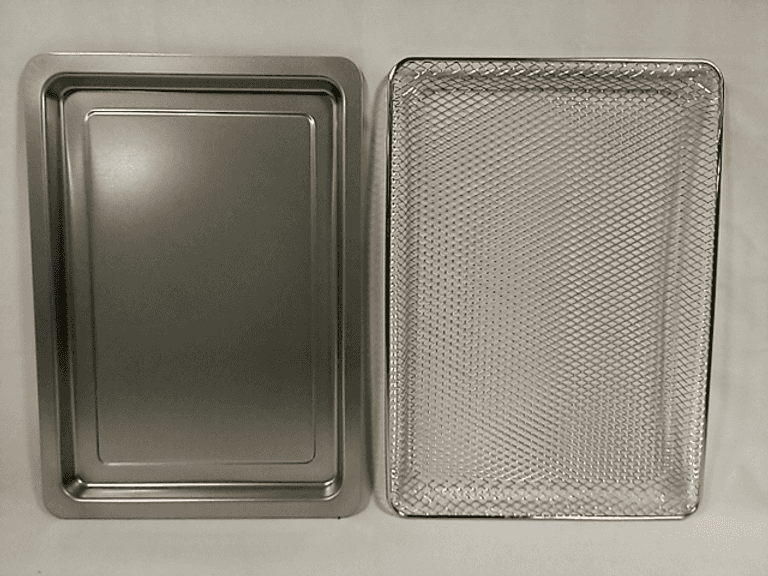 Assortment of 2 - Perforated Sheet Pan & Fry Rack, Gray, Silver - Dutch ...