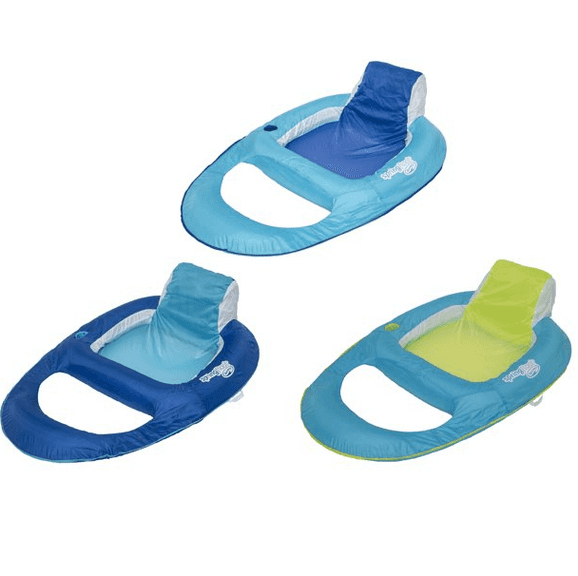 SwimWays Spring Float Mesh Recliner Floating Swimming Pool Water Lounge ...