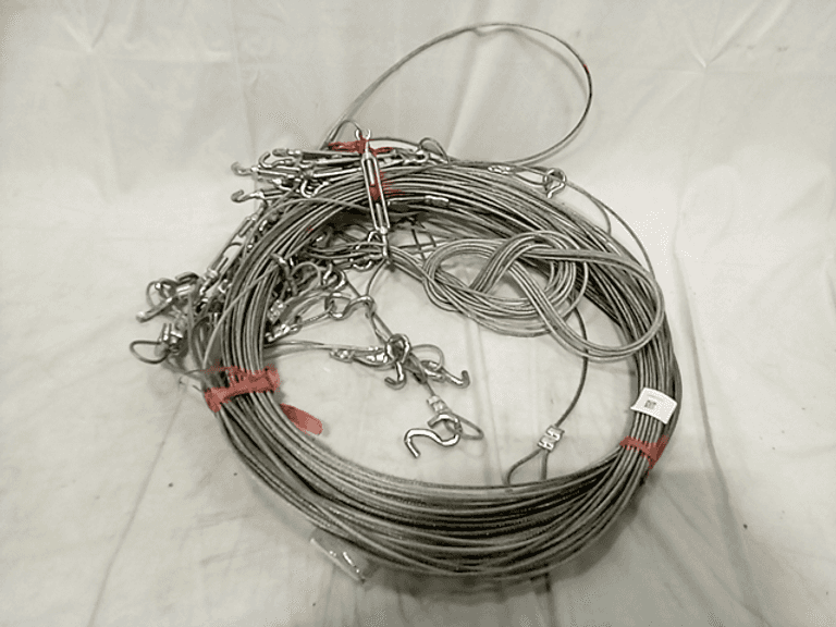 Steel Cable With Looped Ends With Turnbuckle Screw Hooks, 16 Pieces ...