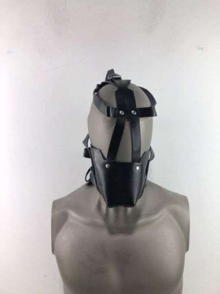 Soft Leather Face Muzzle Mouth Gag Head Harness - Dutch Goat