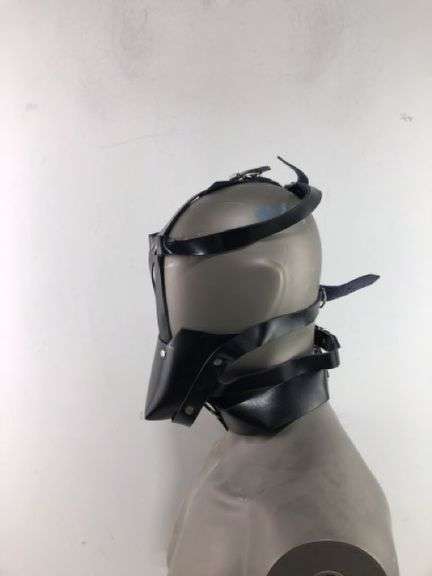 Soft Leather Face Muzzle Mouth Gag Head Harness - Dutch Goat