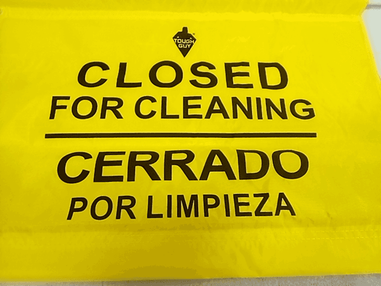 Tough Guy "Closed for Cleaning" Door Barricade Sign - Dutch Goat