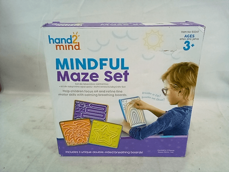 hand2mind Mindful Maze Boards, Finger Pathway Breathing Boards - Dutch Goat