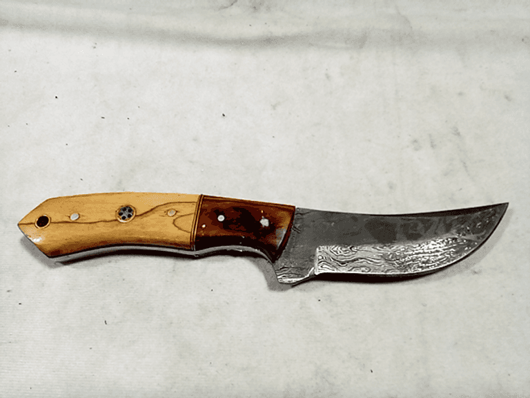 Louis Martin Custom Knive with Brown Leather Sheath - Dutch Goat