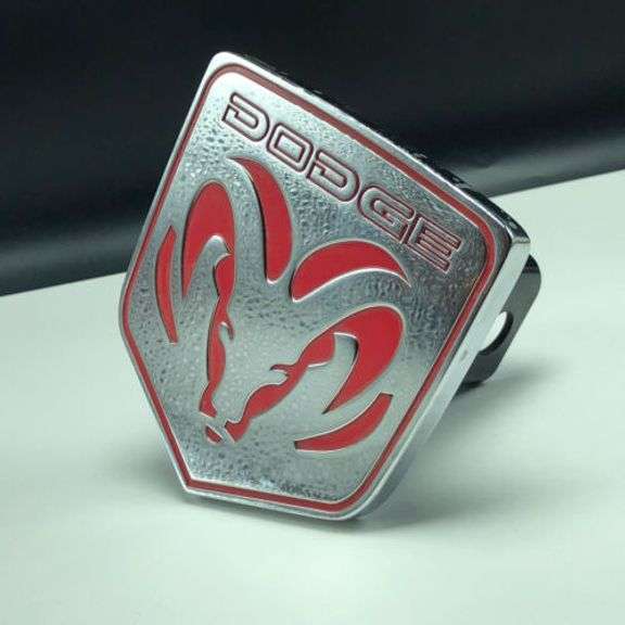 Bully Hitch Cover Dodge Triple Chrome Plated - Dutch Goat