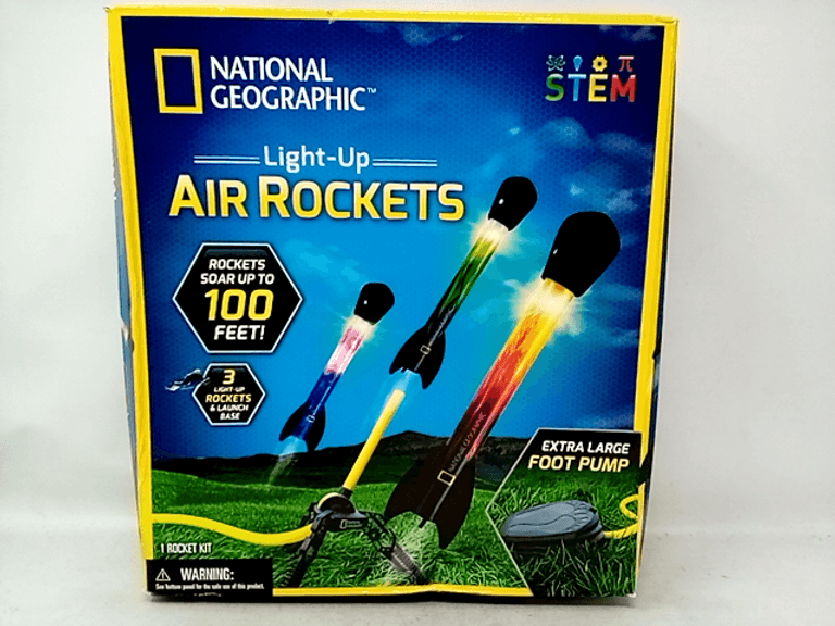 Stem National Geographic 3 Light-Up Air Rockets|Soar Up to 100ft ...