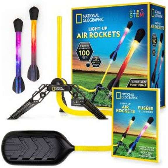 Stem National Geographic 3 Light-Up Air Rockets|Soar Up to 100ft ...