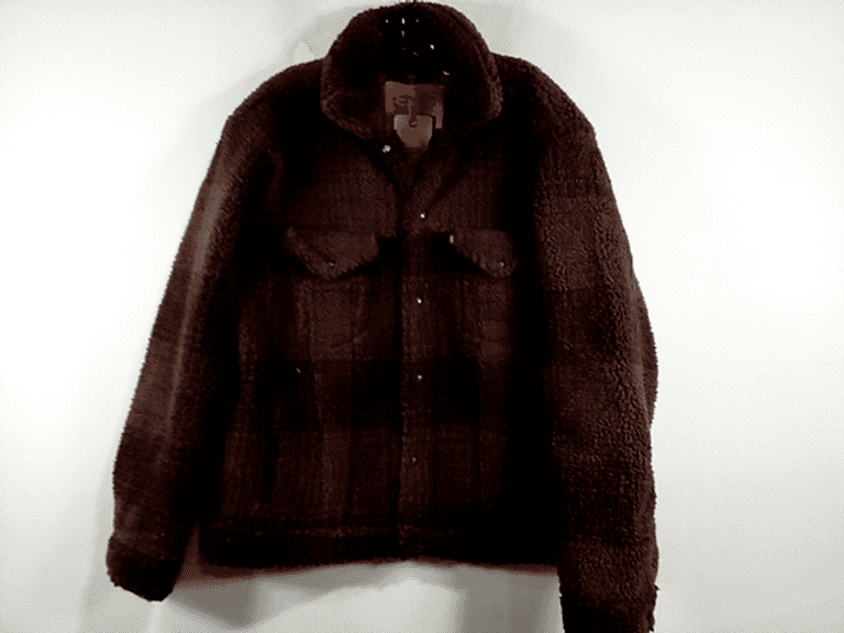 Men's Levi's Vintage Fit Sherpa Plaid Trucker Jacket, Size L ...
