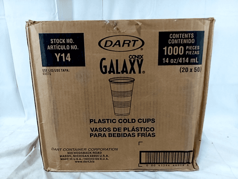 Dart Y14, Conex Galaxy Translucent Plastic Cold Cups, Case Of 1000, 14 ...