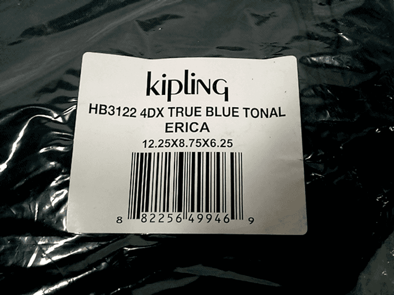 Kipling HB3122 4DX True Blue Tonal Erica Crossbody Bag - 12.25x8.75x6 ...
