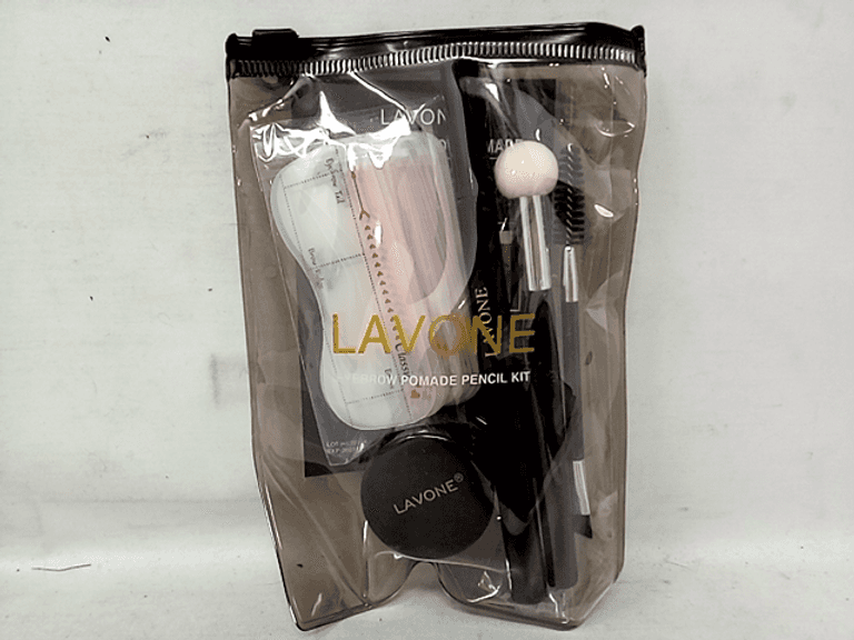 Lavone Eyebrow Pomade Stamp Stencil Kit, 20-Piece, Dark Brown - Dutch Goat