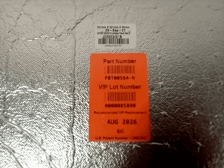 Kevothermal Vacuum Insulation Panel, Size 321mm x 321mm, Silver - Dutch ...