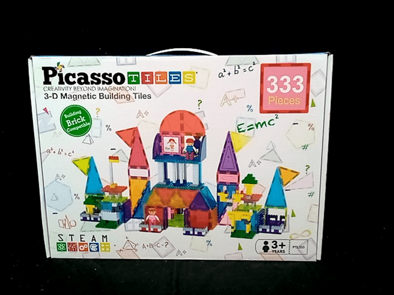 Picasso Tiles, Magnetic Tile 333pc Building Set, Multi-Color - Dutch Goat
