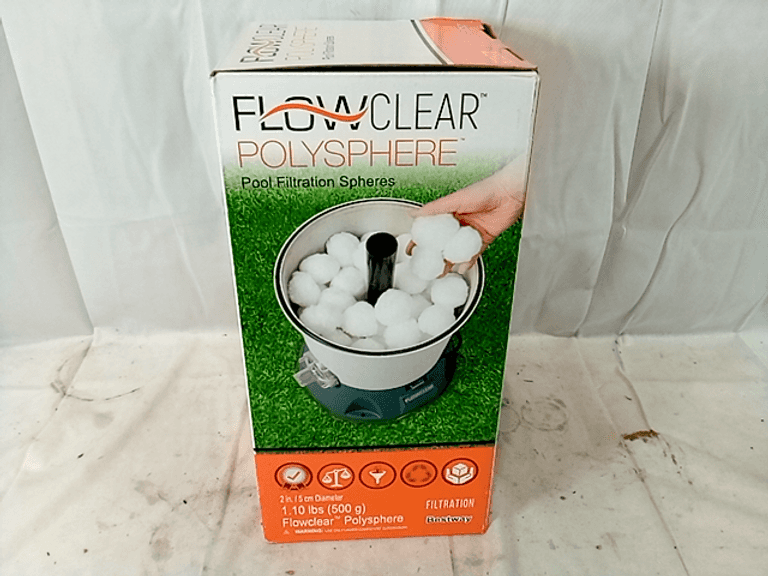 Flowclear Polysphere Filtration Filter Material, 1.10lbs, White - Dutch ...