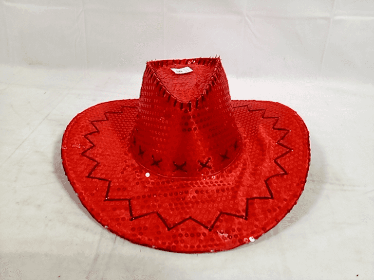 Red Sequin Cowboy Hat - Dutch Goat