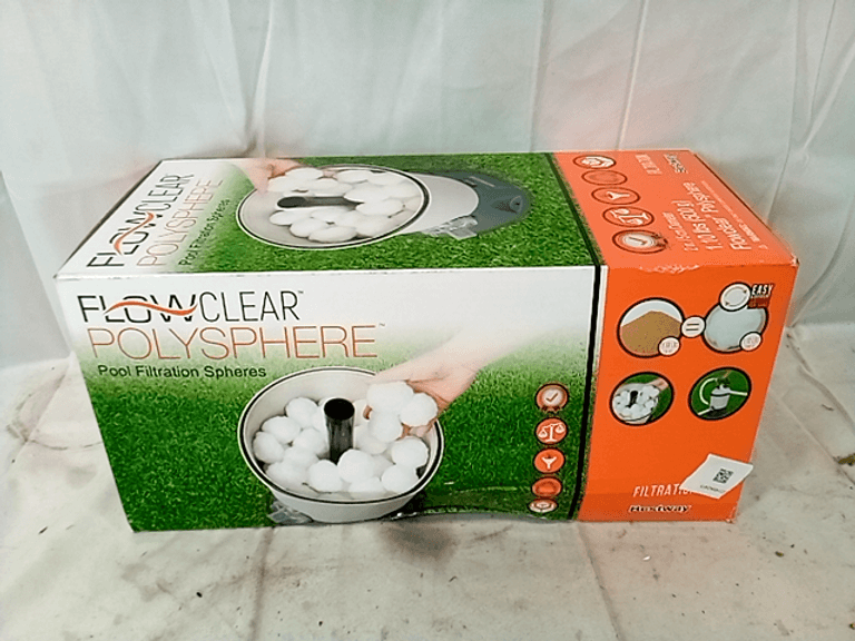 Flowclear Polysphere Filtration Filter Material, 1.10lbs, White - Dutch ...