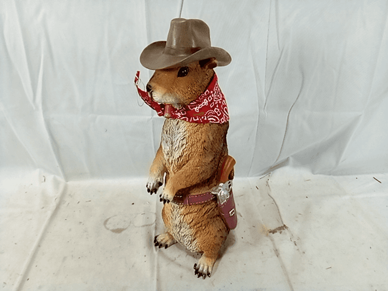 Cowboy Squirrel Figurine, 13 Inches Tall - Dutch Goat