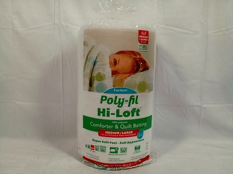 Fairfield Poly-Fil Hi-Loft Full Bonded Polyester Batting, Size 81"x96 ...