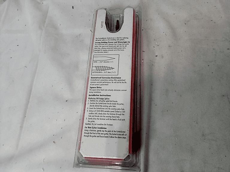 Lot of 2 - FastenMaster FMGUT007-10W, Gutter Screw, Size 7", Pack Of 10 ...