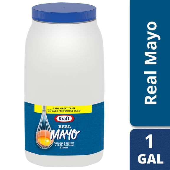 Kraft Real Mayo Creamy & Smooth Mayonnaise, 1 Gallon Jug, Multi-Color ...