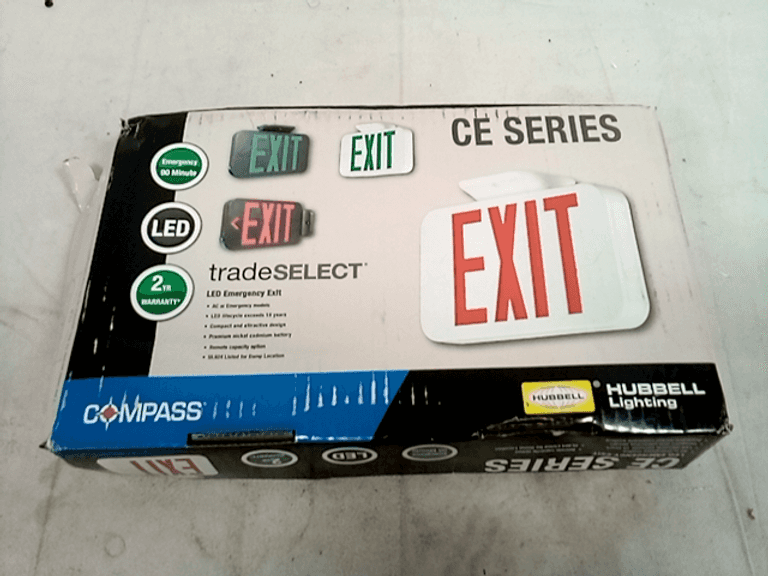 Hubbell Lighting Compass CE Series CERG LED Exit Sign - Dutch Goat