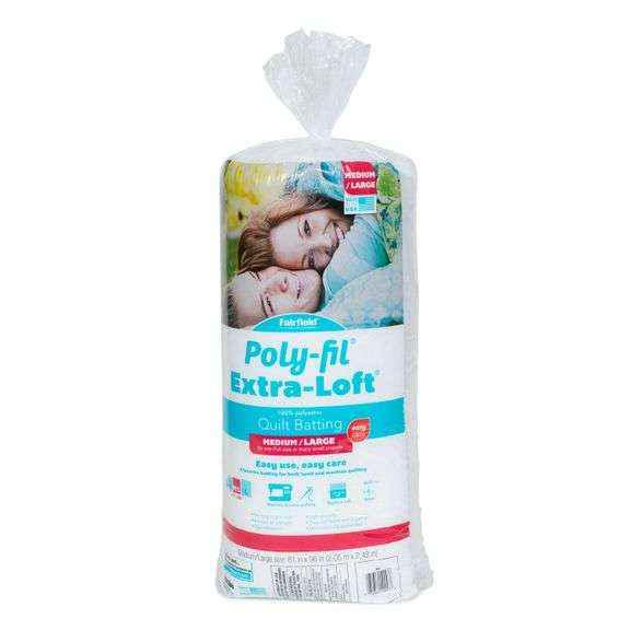 Fairfield Poly-Fil Extra-Loft 100% Polyester Quilt Batting, Medium ...