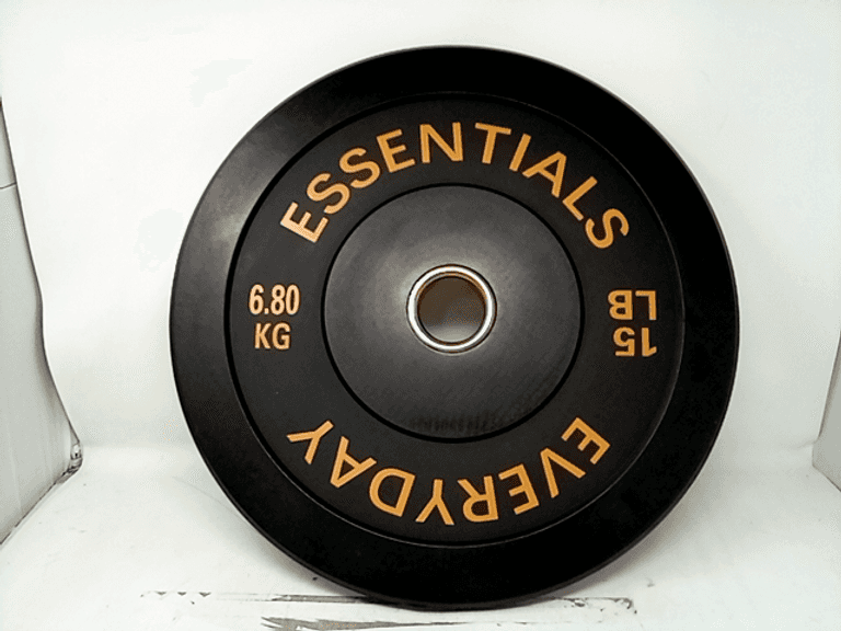 BalanceFrom Olympic Bumper Plate Weight Plate With Steel Hub, 15lbs ...