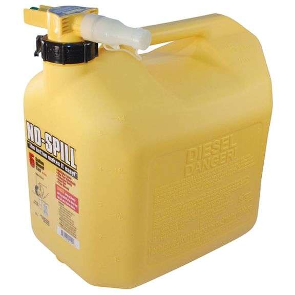No Spill 1457 Diesel Gas Can, 5 Gallon, Yellow - Dutch Goat