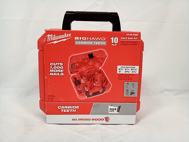 Milwaukee 49-56-9290, 10-Piece Big Hawg Kit With Carbide Teeth, Red ...
