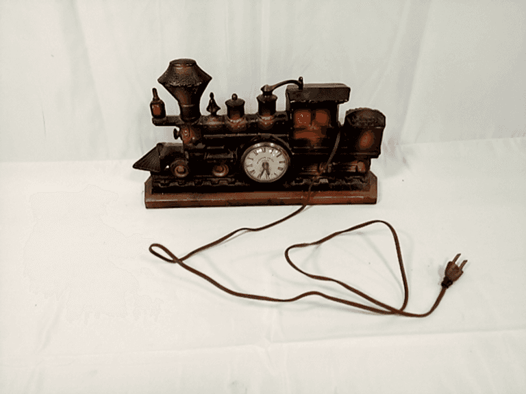 Antique Metal Locomotive Train Clock - Dutch Goat