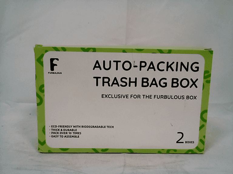 Furbulous Auto-Packing Trash Bag Box, Cat Litter Box, White, Black ...
