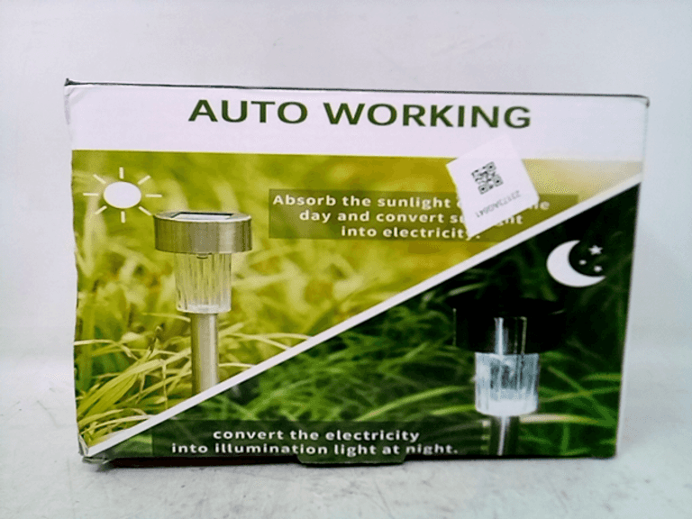 Auto Working Outdoor LED Solar Torch Lights For Garden, White, Silver ...