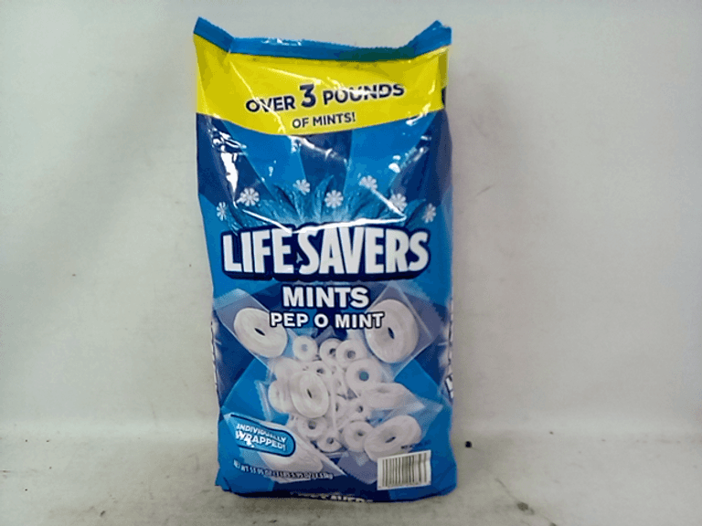 Life Savers Pep-O-Mint Breath Mint Bulk Hard Candy, 53.95 Oz, Multi ...