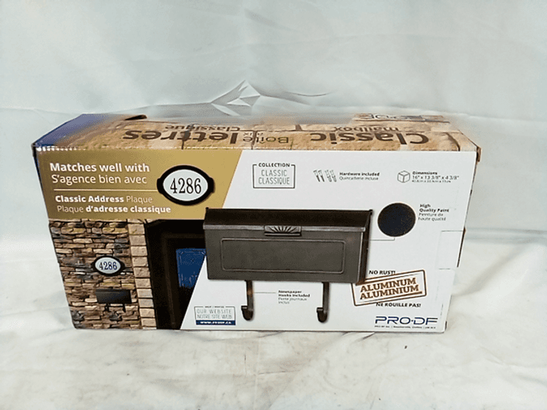 PRODF Cast Aluminum Mailbox, Antique Bronze, Size 16x8.25x4.25, Bronze ...