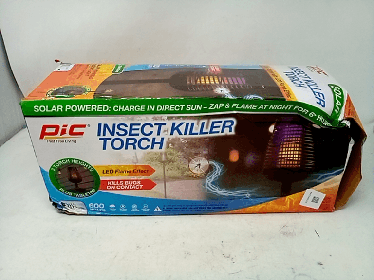 Pic Solar Insect Killer Torch With LED Flame Effect, Black - Dutch Goat