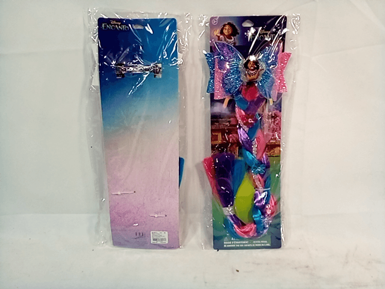 Lot of 2 - Disney Encanto Rainbow Hair Clip/Extension - Dutch Goat
