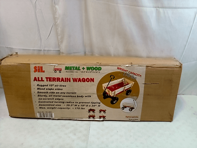 SiL, All-Terrain Metal & Wood Wagon, Brown, Multi-Color - Dutch Goat