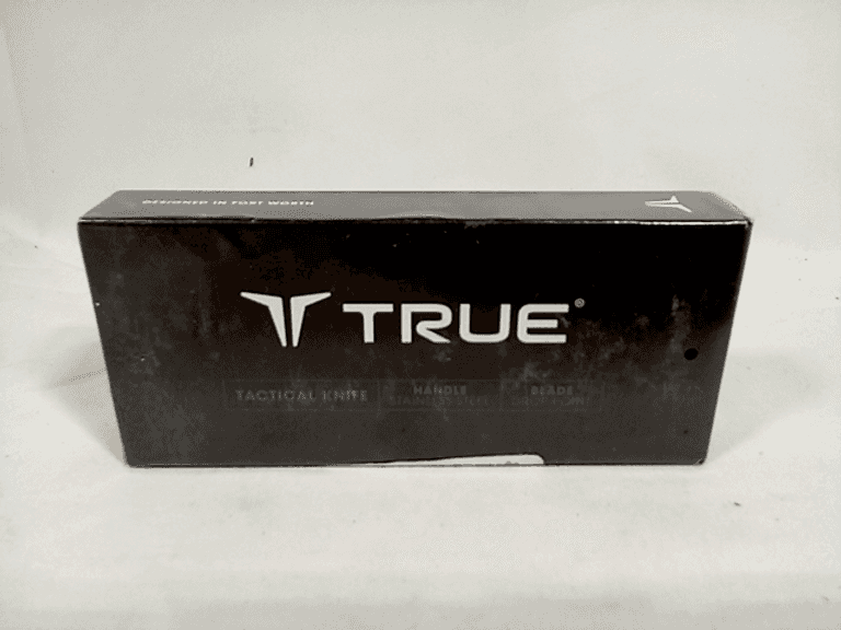 True Tactical Knife - Partially Serrated Knife Blade, Stainless Steel ...