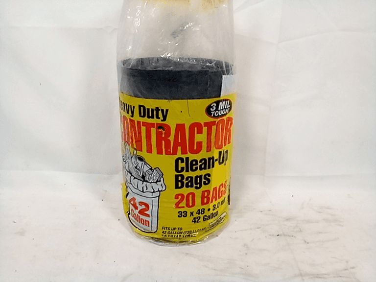 Heavy Duty Contractor Clean-Up Bags - 20 Bags, 42 Gallon - Dutch Goat