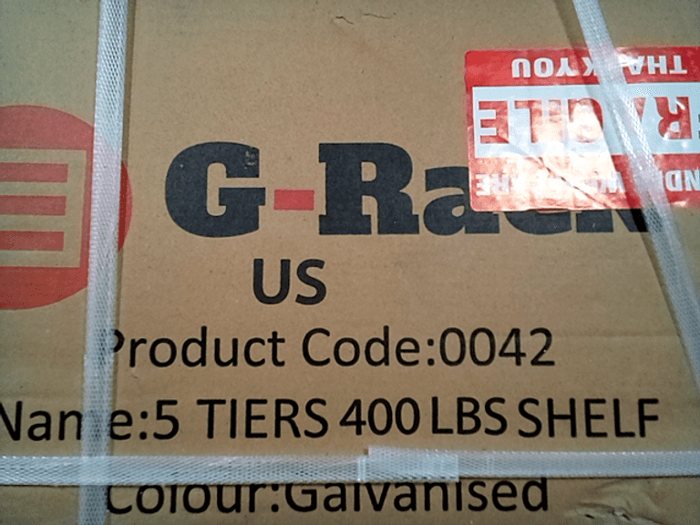 G-Rack 0042, Heavy Duty 5-Tier Racking, 71"x35"x16", 400lbs, Blue ...