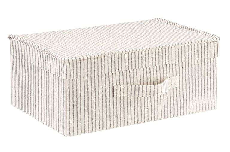 Farmhouse Storage Box w/ Hinged Lid & Easy Carry Handles - Dutch Goat