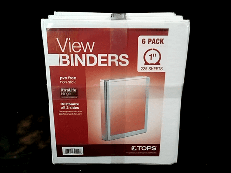 Tops View Binders PVC Free Non-Stick, 6-Pack 1" 225-Sheets - Dutch Goat