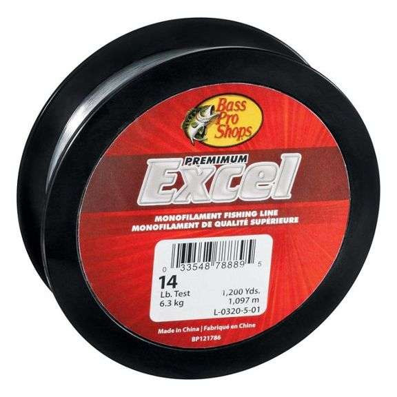 Bass Pro Shops Excel Monofilament Line, Jumbo Spool, Clear, Blue ...